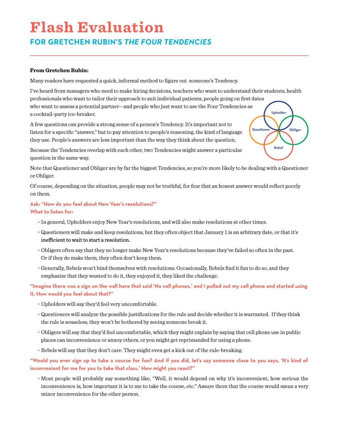 Getting Started: The Four Tendencies | Gretchen Rubin